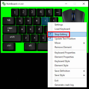 Youtubeのライブ配信画面にキーボードを表示する（NohBoard）